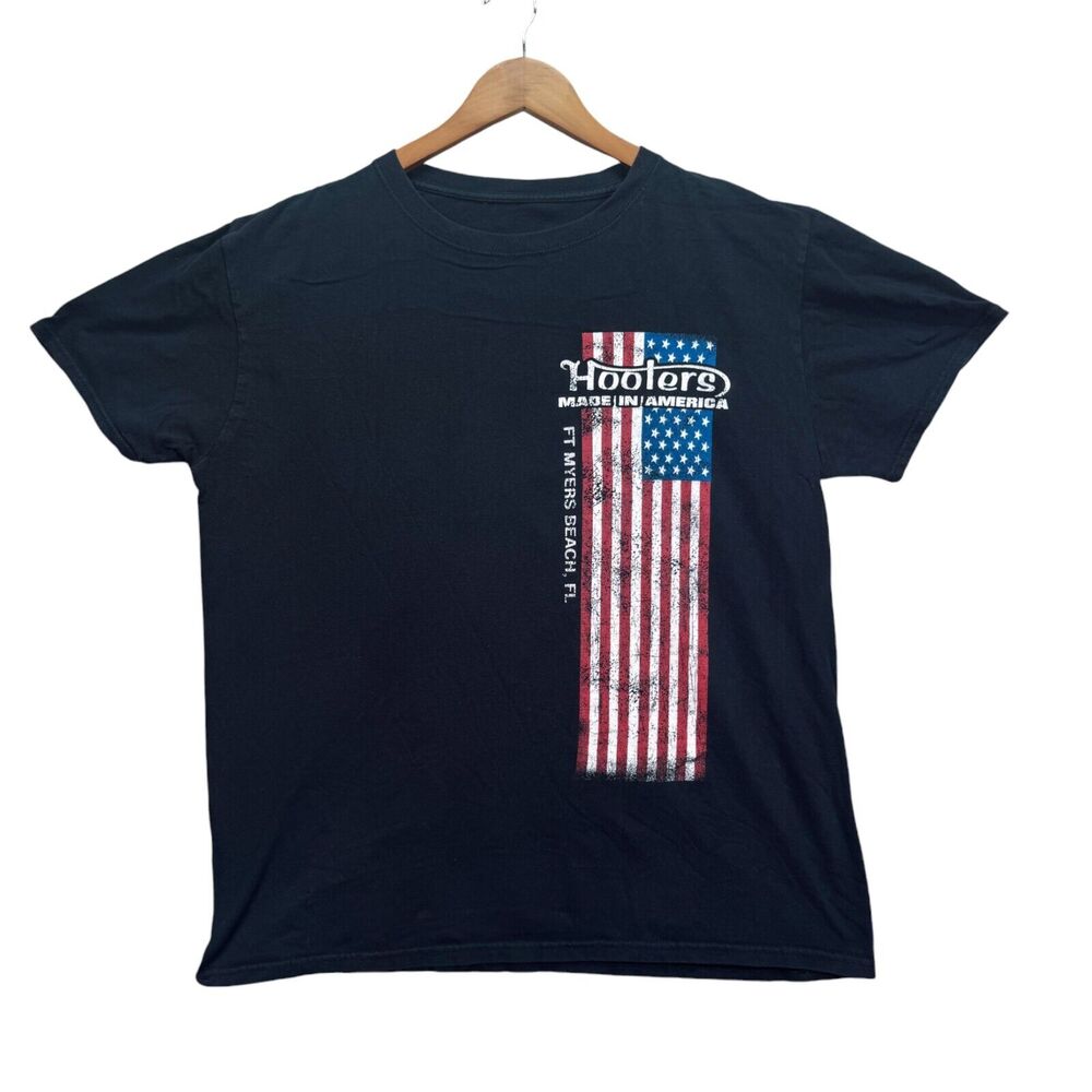 Vtg Hooters Made In American Flag Ft. Myers Fl Logo T… - Gem